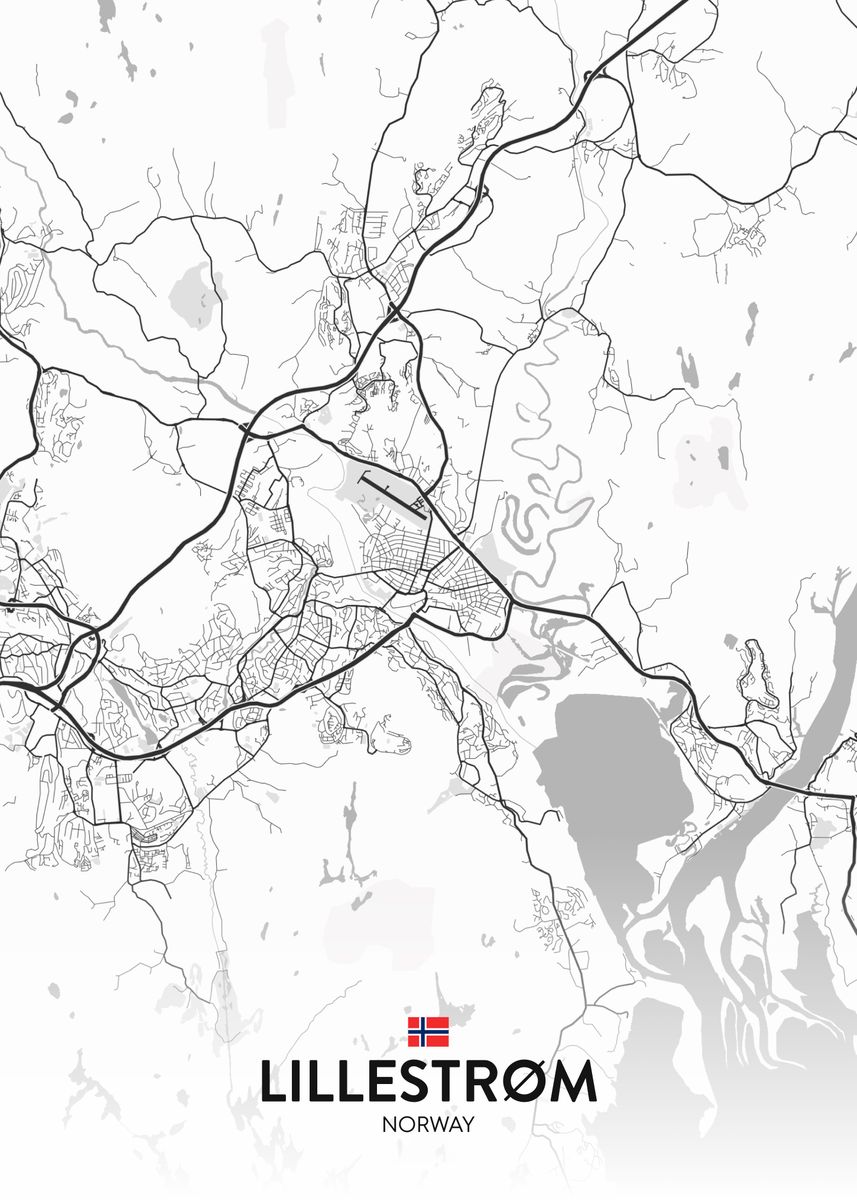 'Lillestrom NO' Poster, picture, metal print, paint by IMR Designs ...