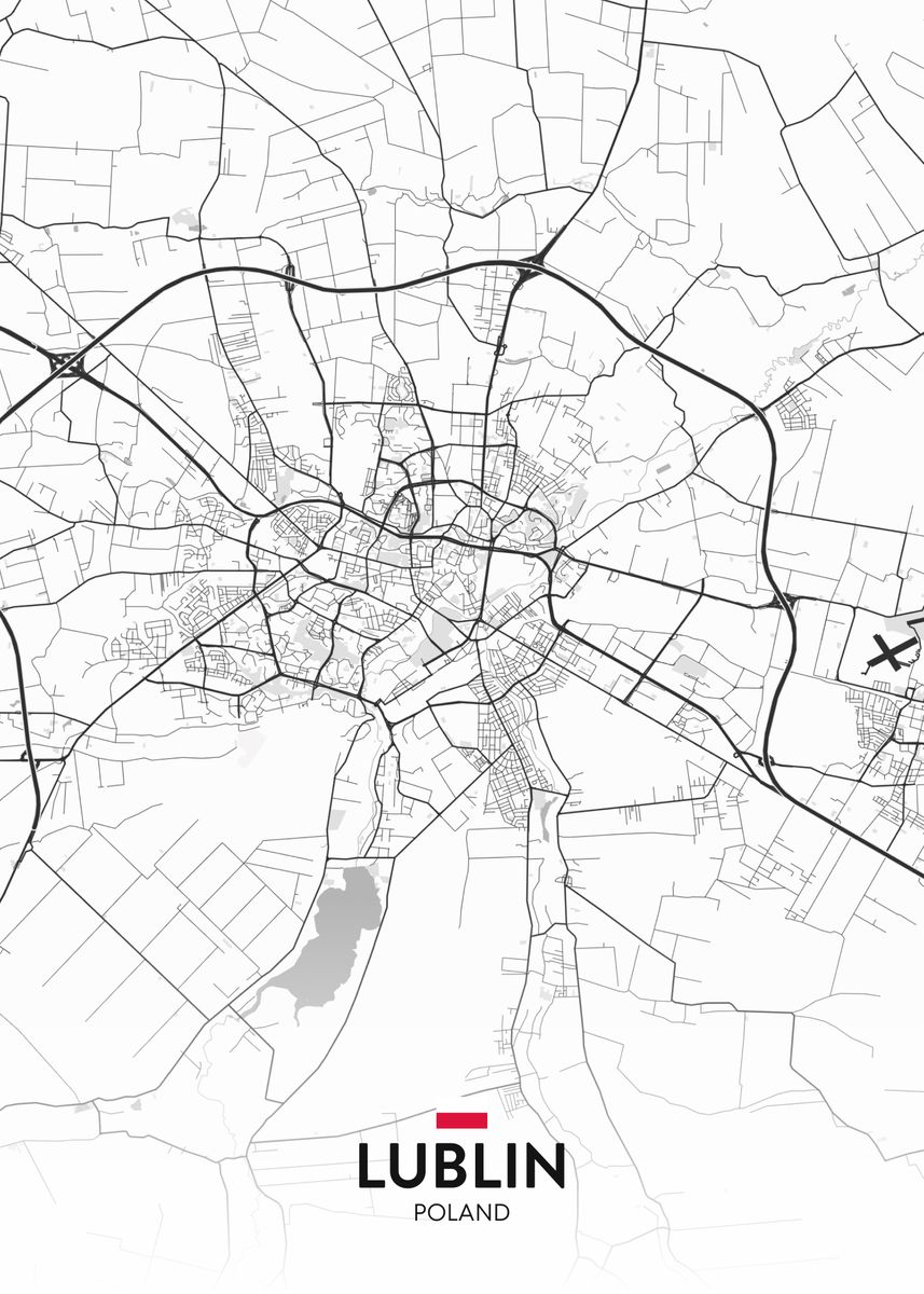 'Lublin PL' Poster, picture, metal print, paint by IMR Designs | Displate