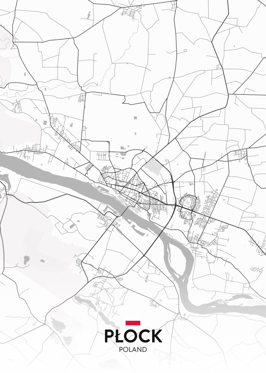 'Plock PL' Poster, picture, metal print, paint by IMR Designs | Displate