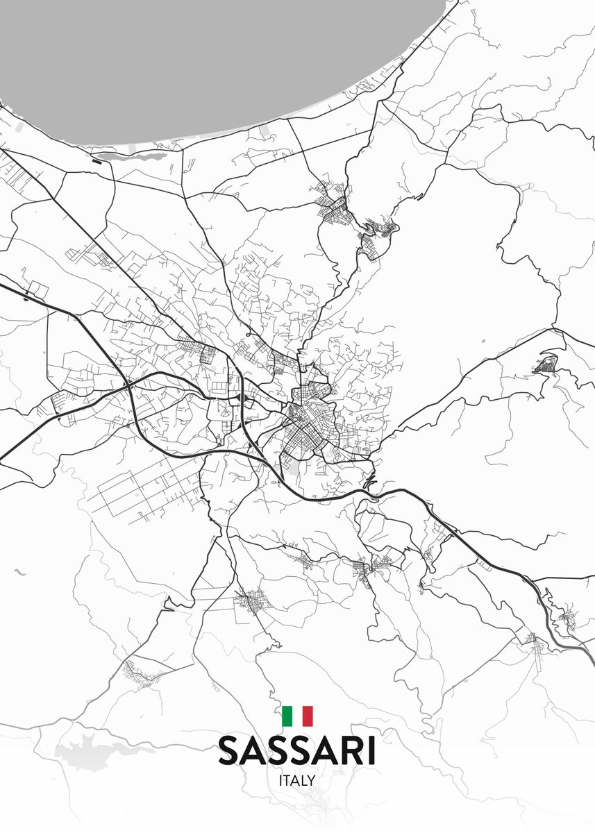 'Sassari IT' Poster, picture, metal print, paint by IMR Designs | Displate