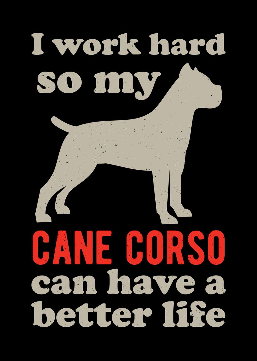 'Cane Corso Funny' Poster by Visualz | Displate