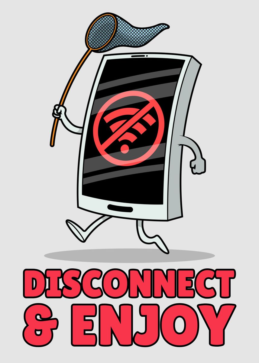 'Funny Smartphone No WIFI' Poster, picture, metal print, paint by Max ...