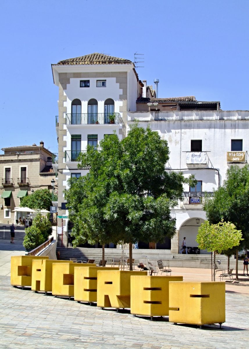 'Caceres Plaza de Espana 01' Poster, picture, metal print, paint by ...