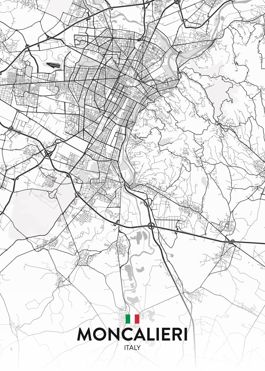 'Moncalieri IT' Poster, picture, metal print, paint by IMR Designs ...