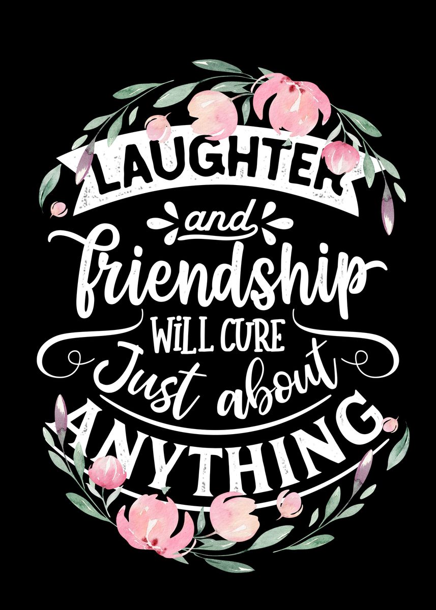 'Laughter and Friendship' Poster, picture, metal print, paint by ...