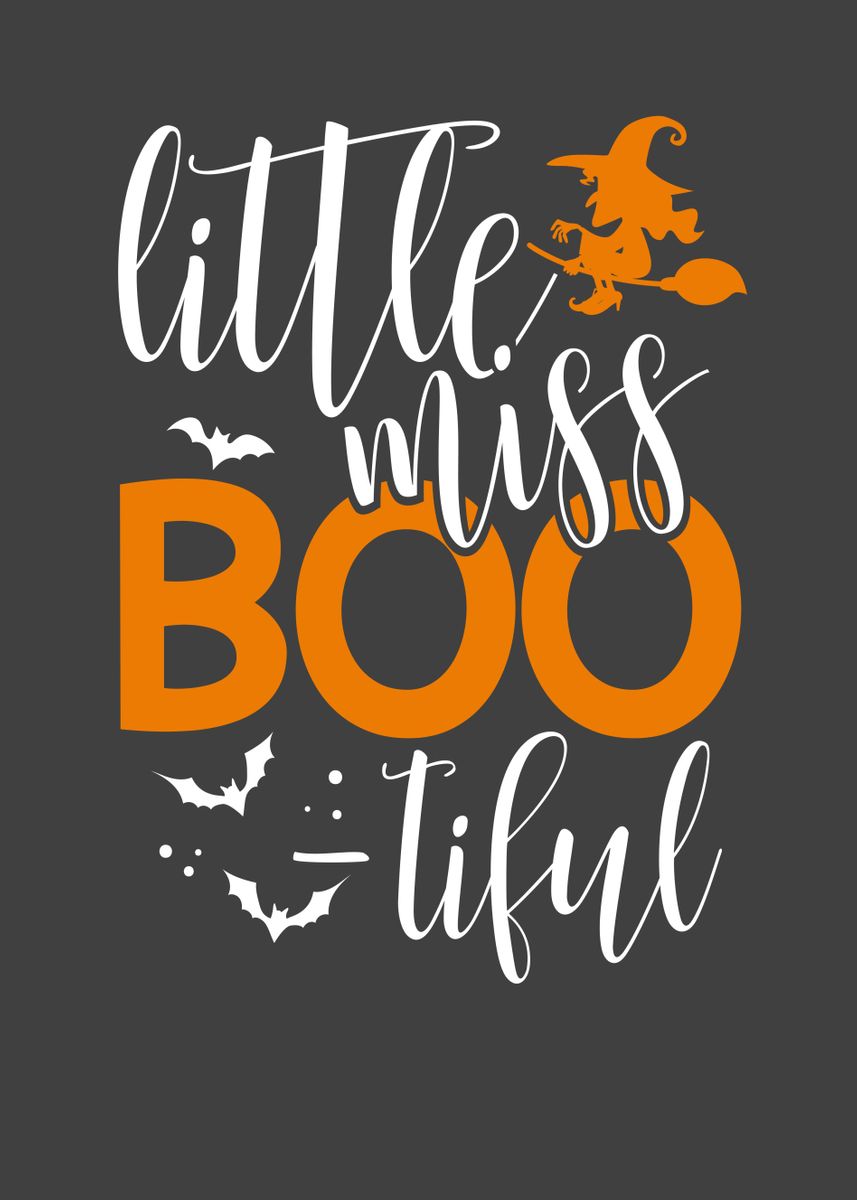 'Little miss boo' Poster, picture, metal print, paint by BeMi | Displate