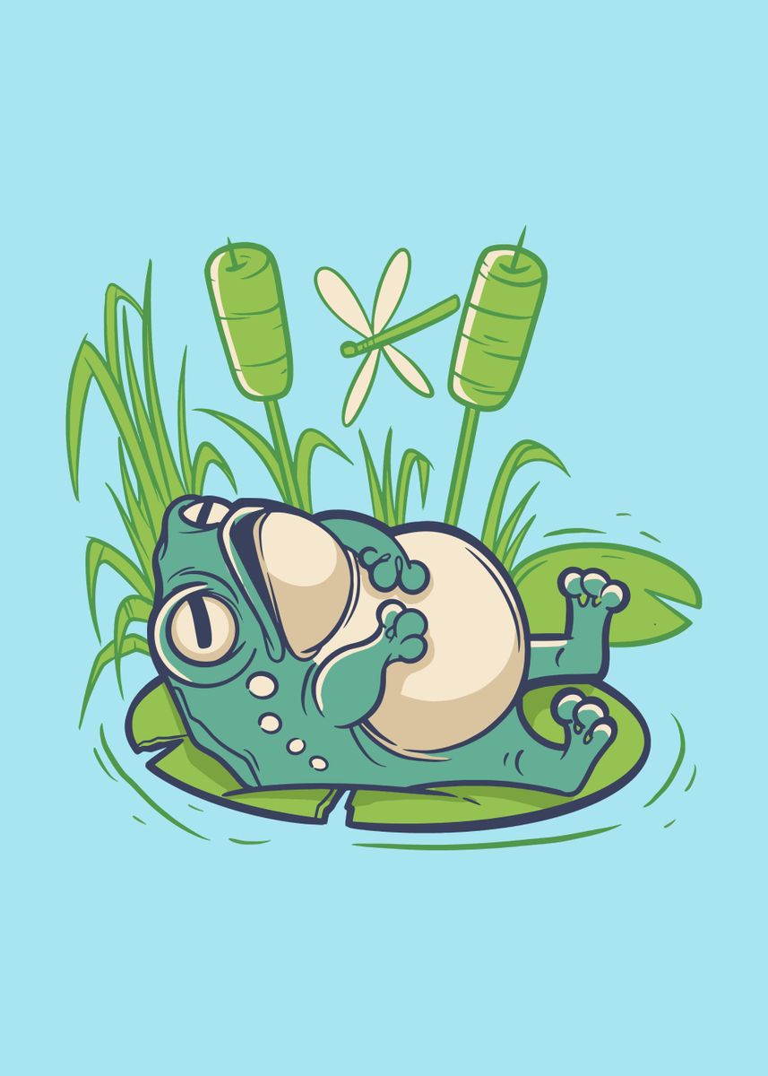 'CHILL FROG' Poster by StonerPlates | Displate