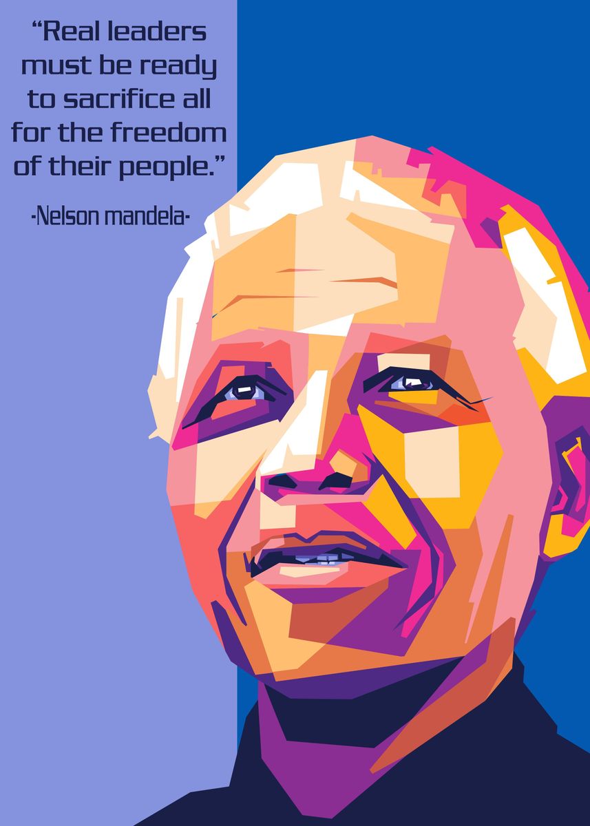 'nelson mandela wpap' Poster by Fanth | Displate