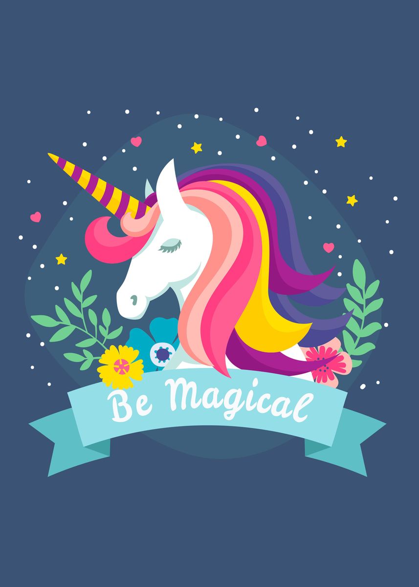 'Be Magical' Poster by Neon Moon | Displate