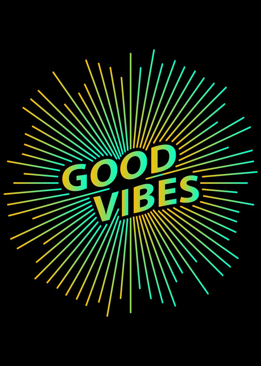 'Good Vibes' Poster, picture, metal print, paint by Java Creative ...