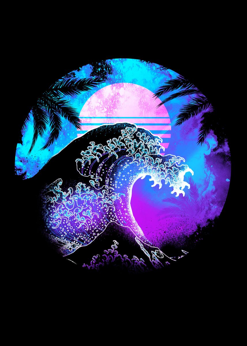 'Soul of the RetroWave' Poster, picture, metal print, paint by Donnie ...