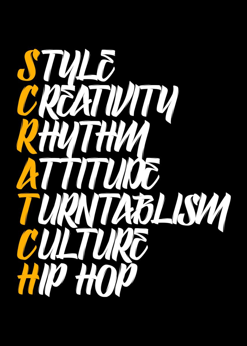 'scratch dj' Poster by Andreas Schellenberg | Displate