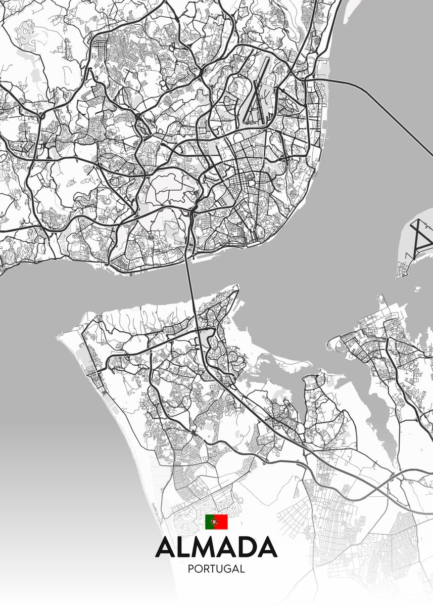 'Almada PT' Poster, picture, metal print, paint by IMR Designs | Displate