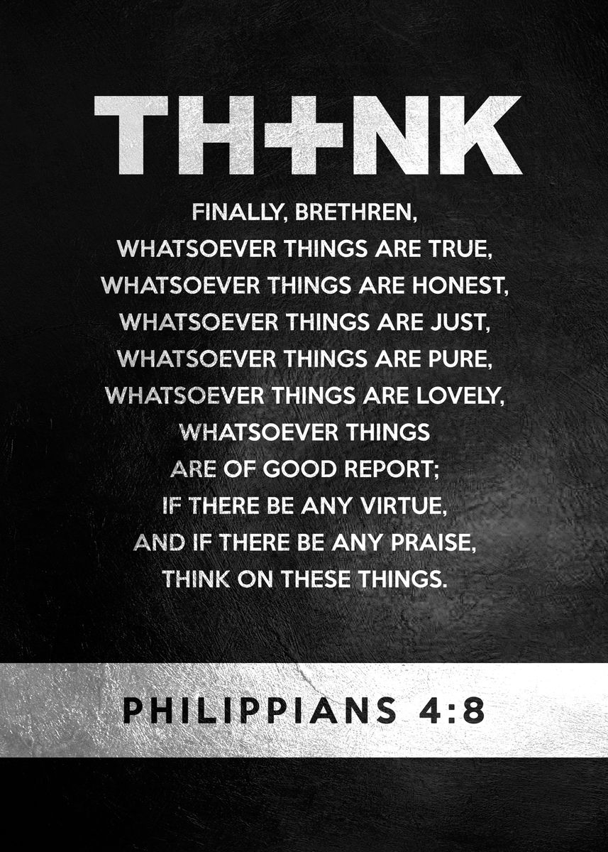 'Philippians 4 8' Poster by ABConcepts | Displate