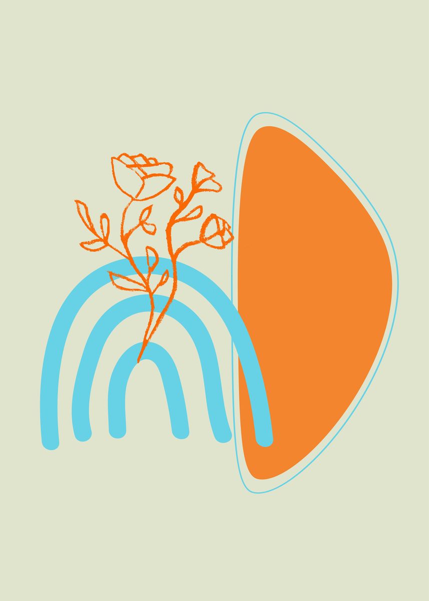 'Spring Rainbow Balance' Poster by Tracey Krause | Displate