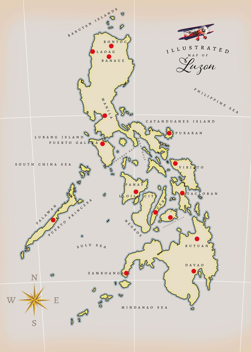 'map of Luzon Philippines' Poster, picture, metal print, paint by David ...