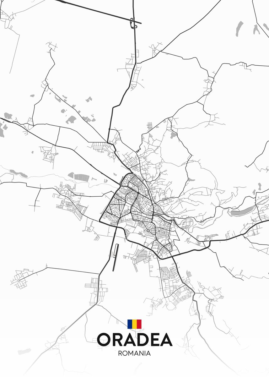 'Oradea RO' Poster, picture, metal print, paint by IMR Designs | Displate