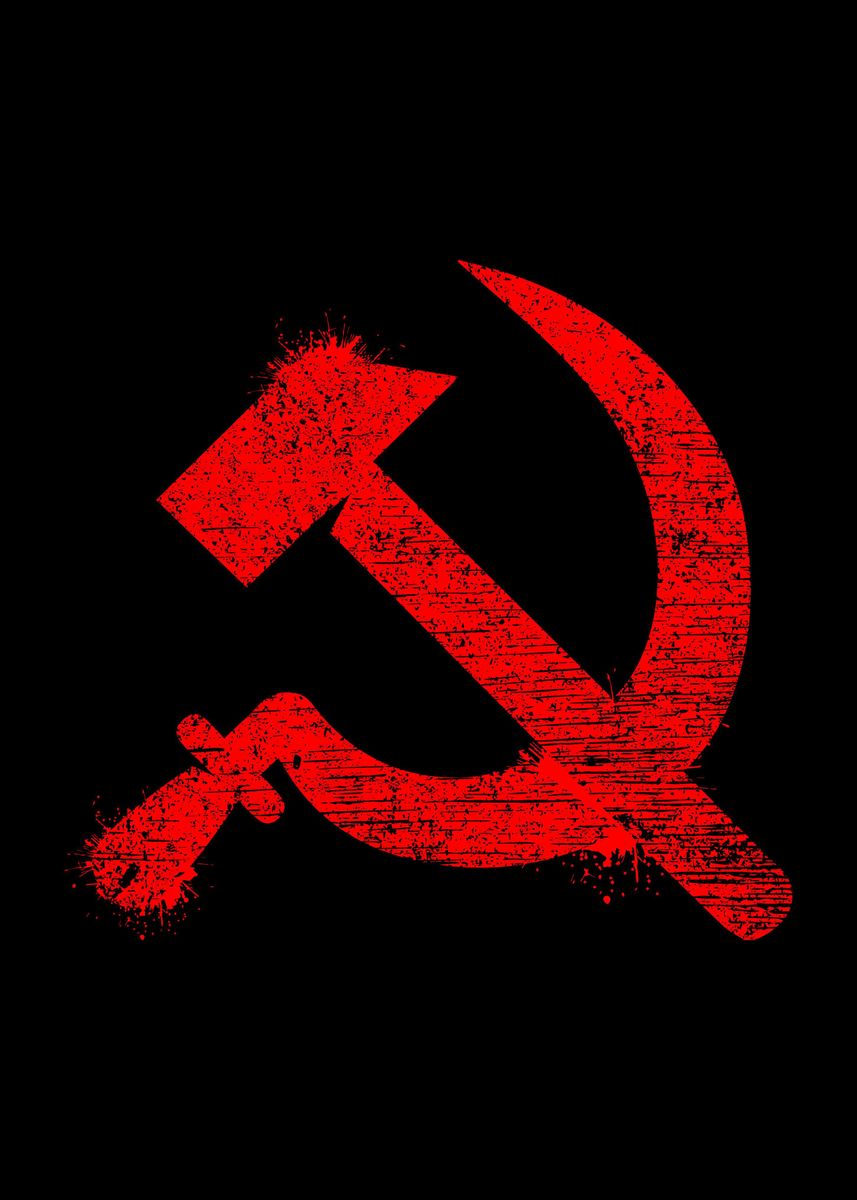 'CCCP Hammer And Sickle' Poster, picture, metal print, paint by ...