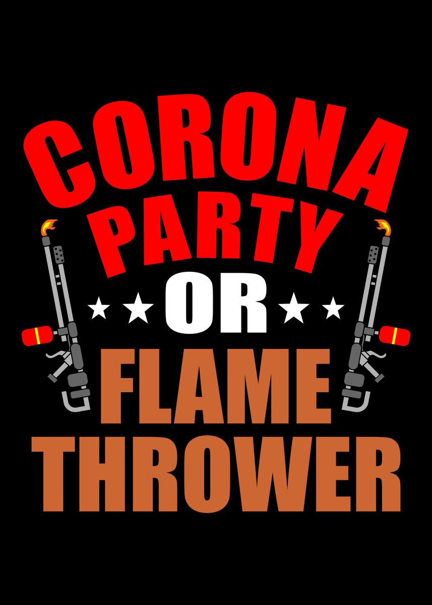 'Flamethrower Cool Gift' Poster, picture, metal print, paint by Hexor ...