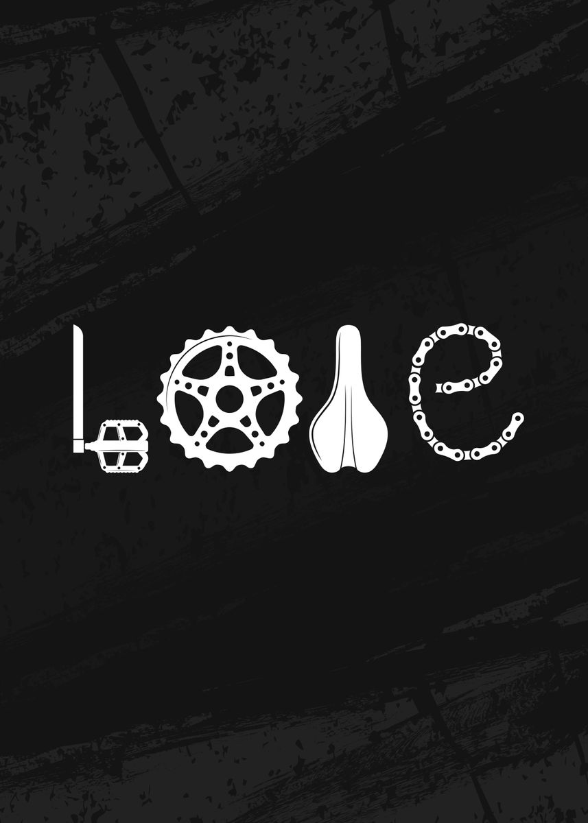 'Love Cycling' Poster, picture, metal print, paint by AndrejZT | Displate