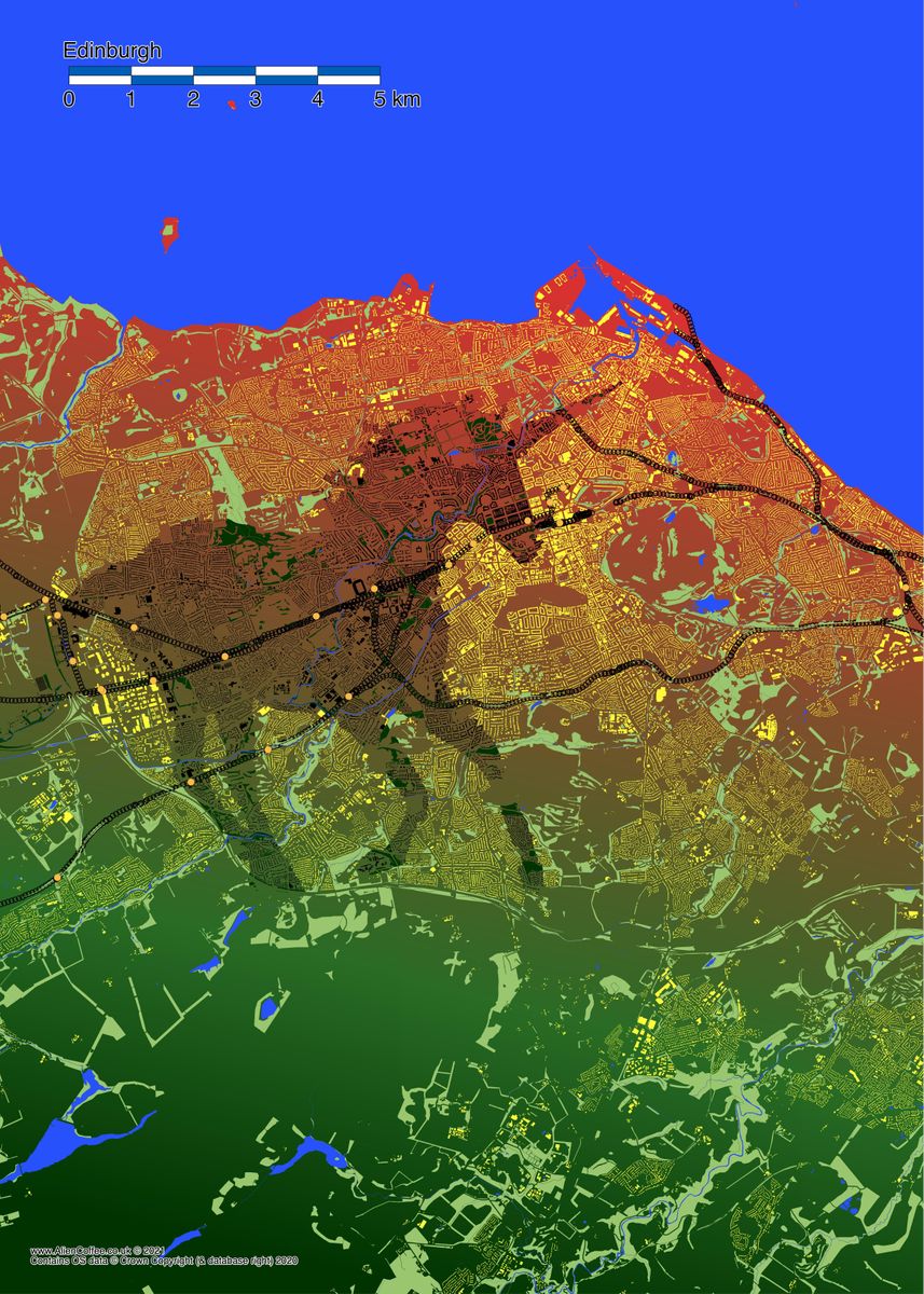'Edinburgh Unicorn Map' Poster by AlienCoffee | Displate