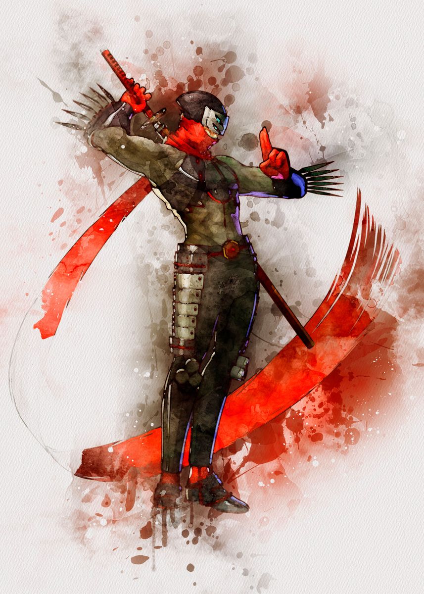 'Shinobi' Poster, picture, metal print, paint by Katty | Displate