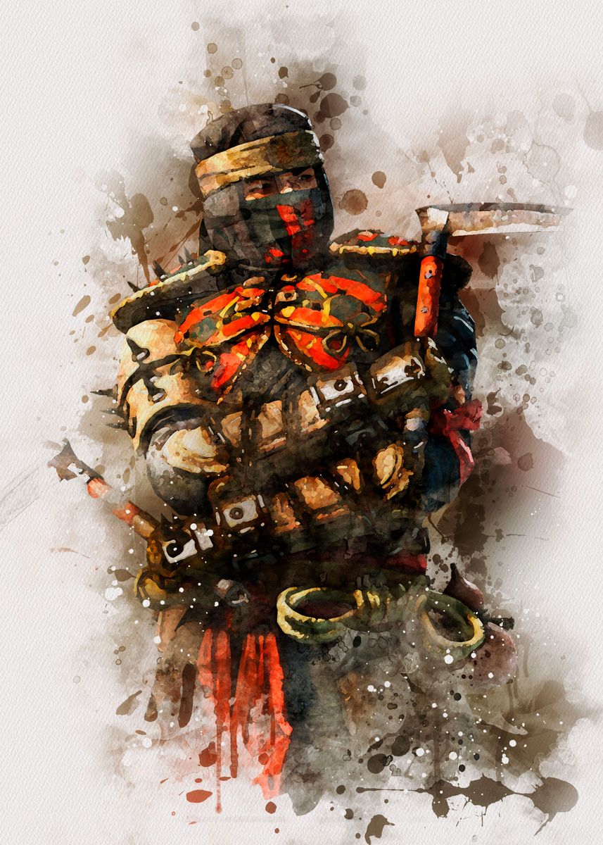 'Shinobi' Poster, picture, metal print, paint by Katty | Displate