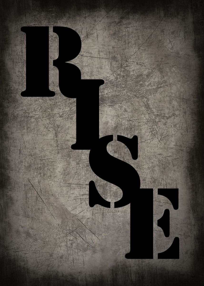 'RISE Stencil' Poster, picture, metal print, paint by Atomic Chinook ...