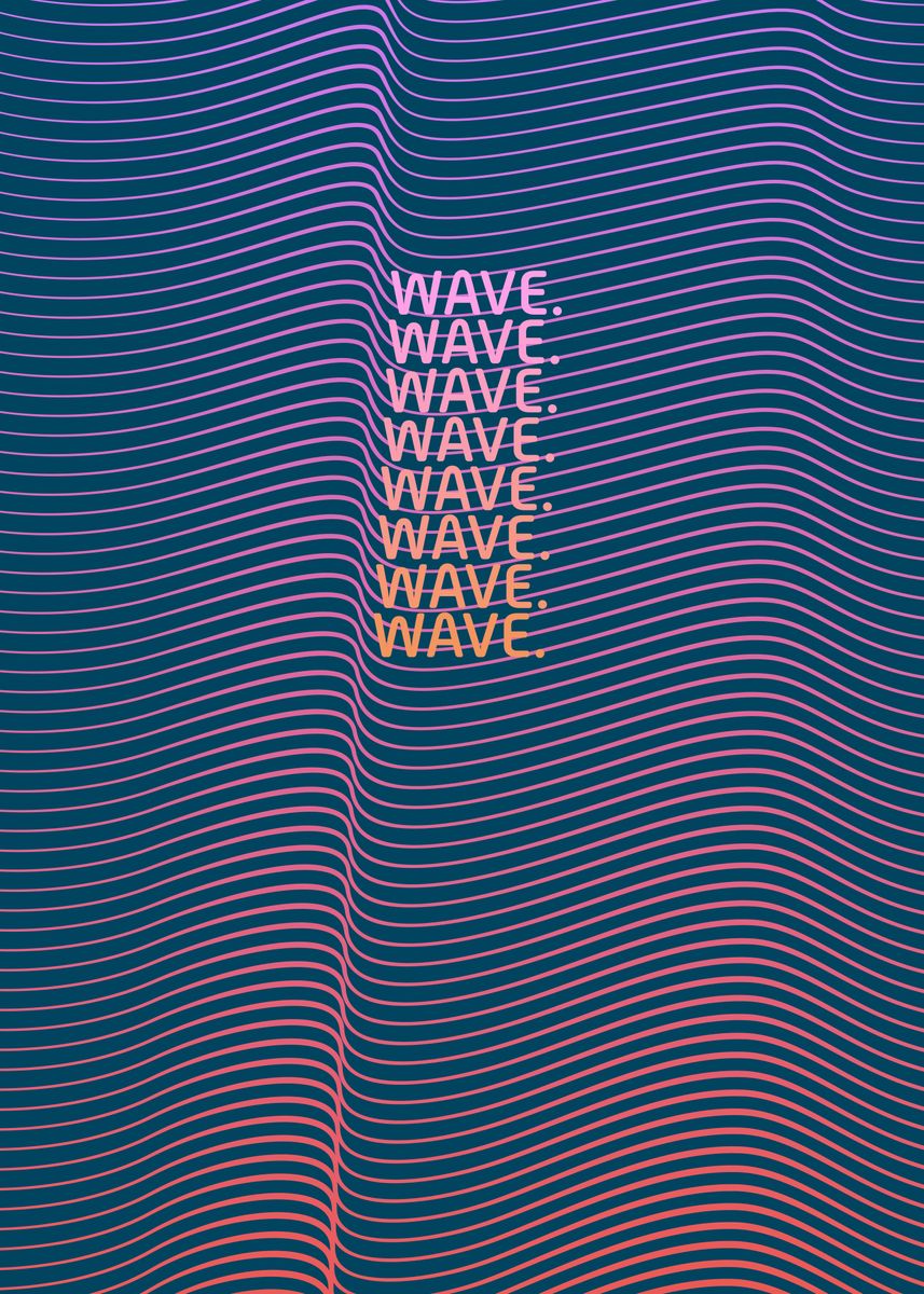 'Wave' Poster, picture, metal print, paint by Timohouse | Displate