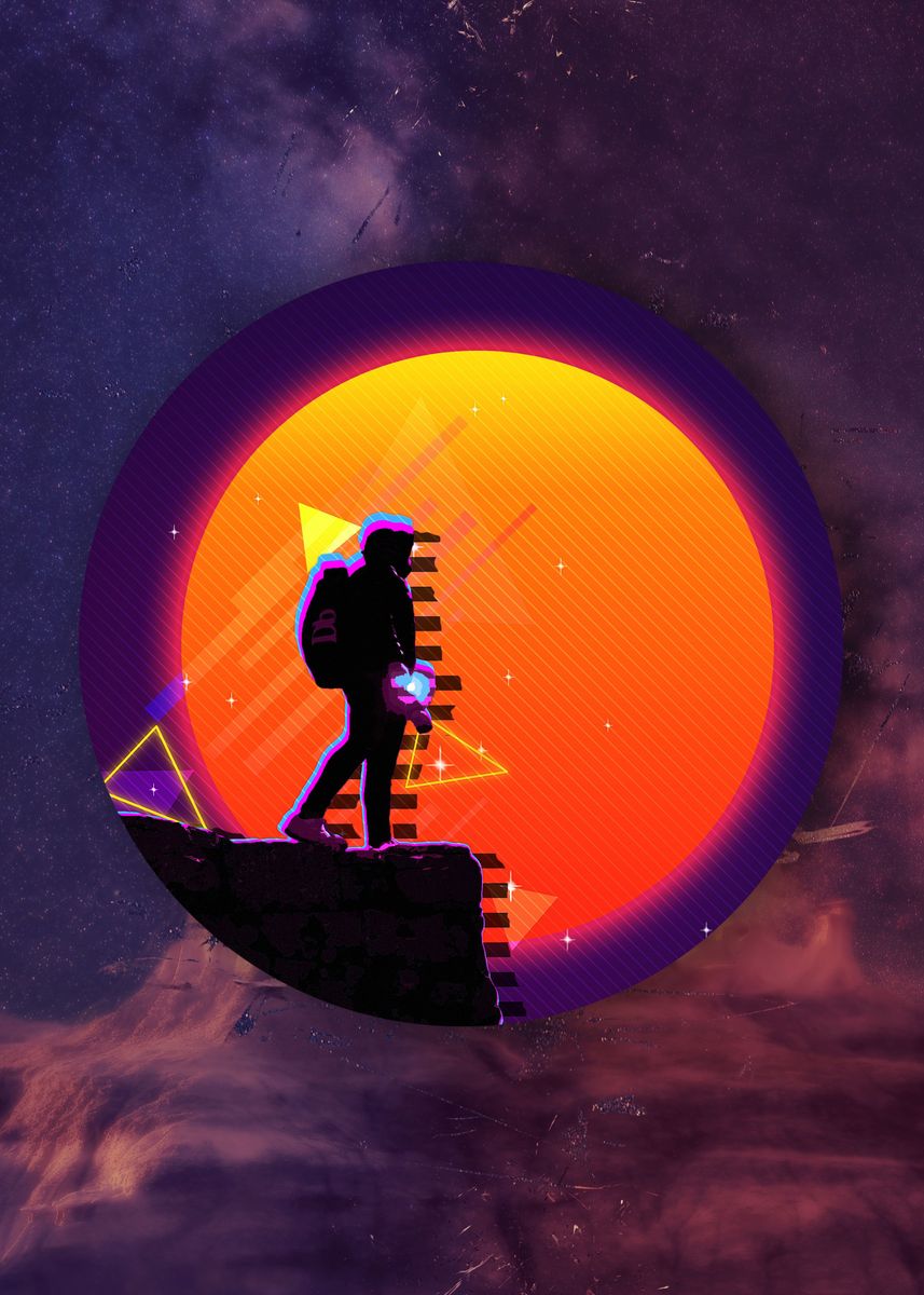 'space gradient art' Poster, picture, metal print, paint by Fian Panic ...