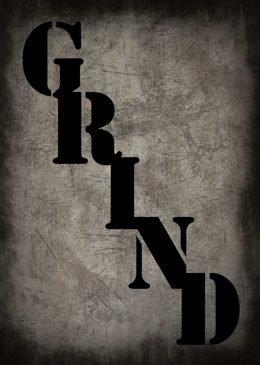 'GRIND Stencil' Poster, picture, metal print, paint by Atomic Chinook ...