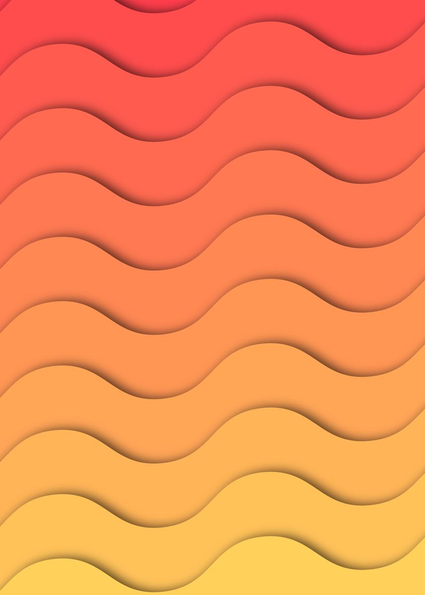 'Modern Orange wave' Poster by Human Shadow | Displate