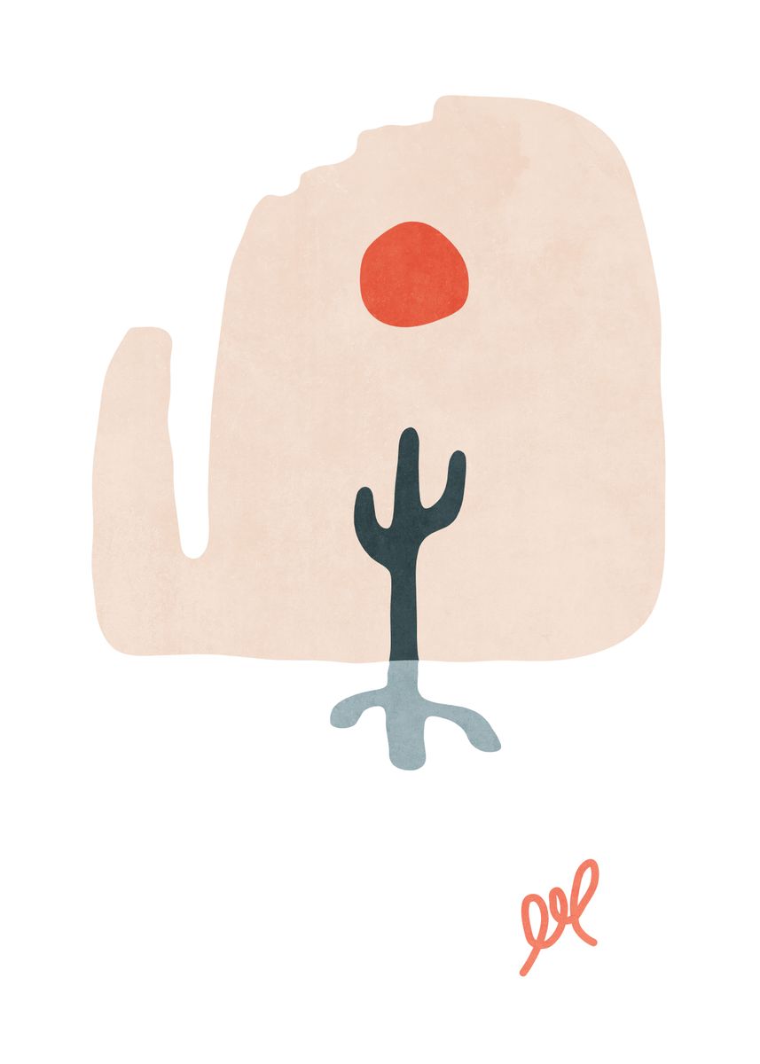 'Desert Shapes 31' Poster, picture, metal print, paint by amini54 ...