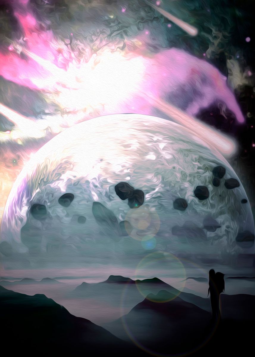 'Space Edge of the World' Poster by Alyx Will | Displate