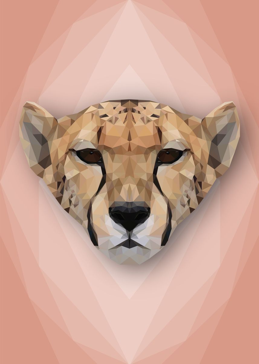 'Cheeky Cheetah' Poster, picture, metal print, paint by Erin Campbell ...