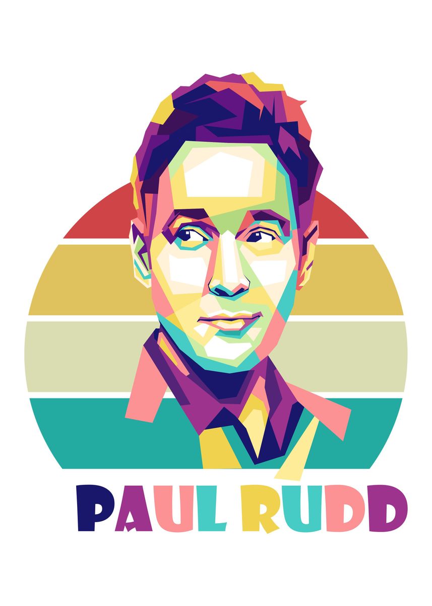 'Paul Rudd' Poster, picture, metal print, paint by Saidi Say | Displate