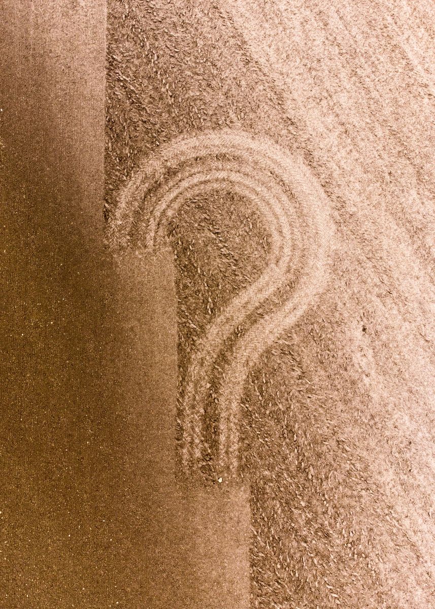 'Question mark in a field' Poster, picture, metal print, paint by ...