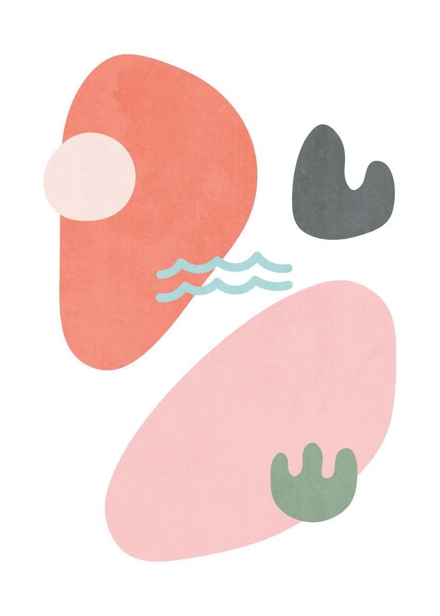 'Landscape Shapes 40' Poster, picture, metal print, paint by amini54 ...