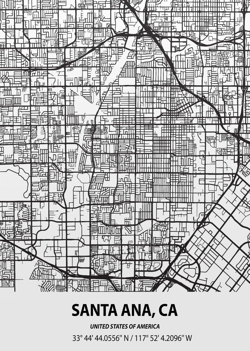 'Santa Ana California' Poster by Designersen | Displate