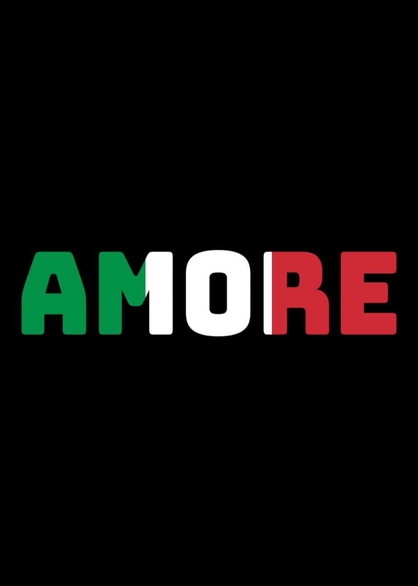 'Love Amore Italy Valentine' Poster, picture, metal print, paint by ...