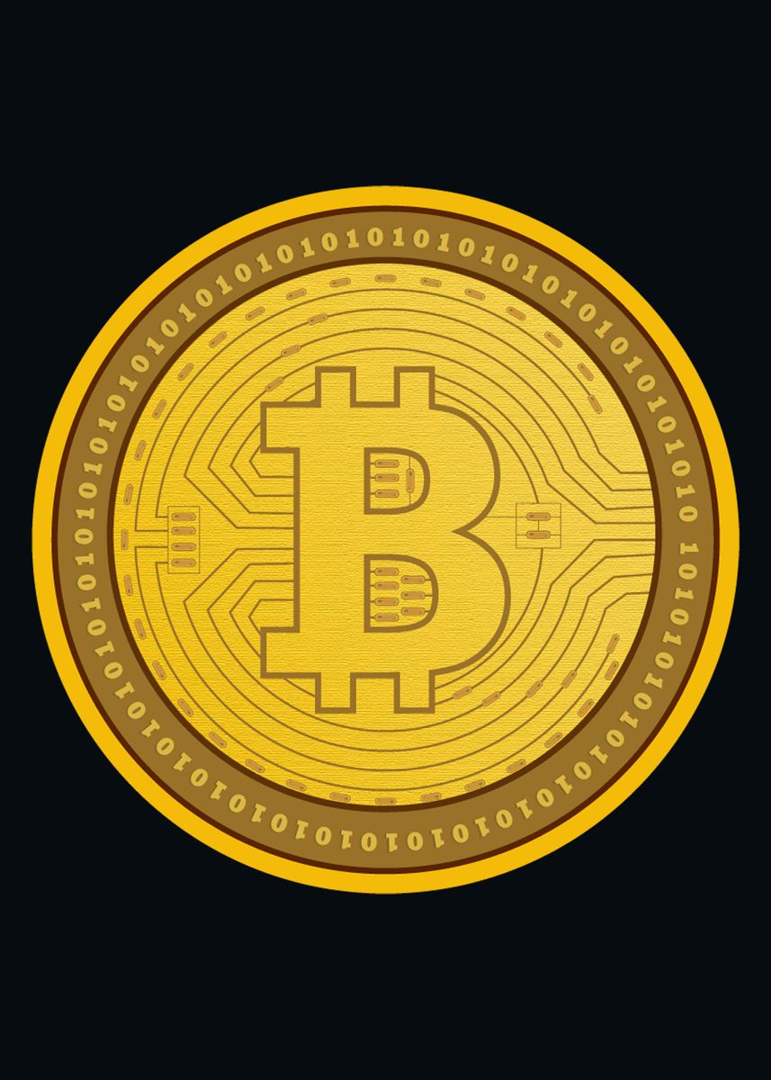 'Bitcoin BTC Crypto Coin' Poster, picture, metal print, paint by Max ...