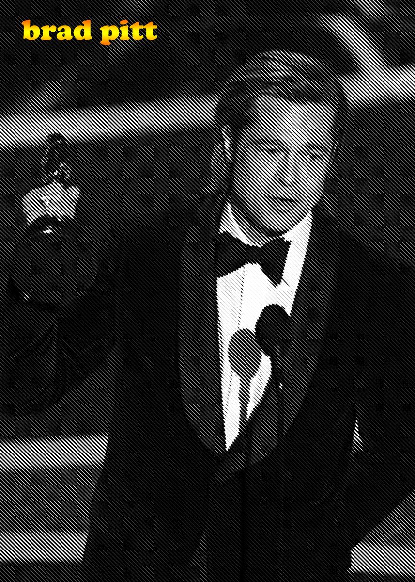 'Brad Pitt' Poster, picture, metal print, paint by chynna getty | Displate