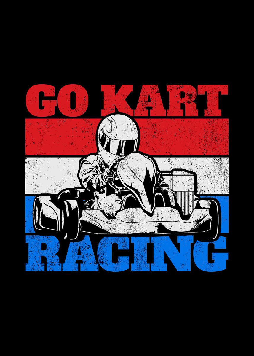 'GoKart Racing Gokart Kart' Poster, picture, metal print, paint by ...