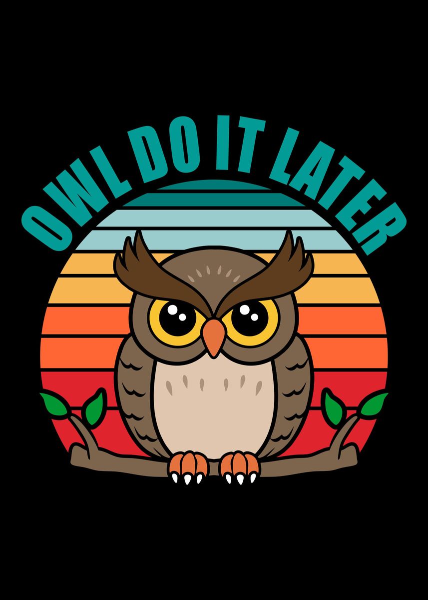 'Owl Bird Cute Gift Idea' Poster by Hexor | Displate