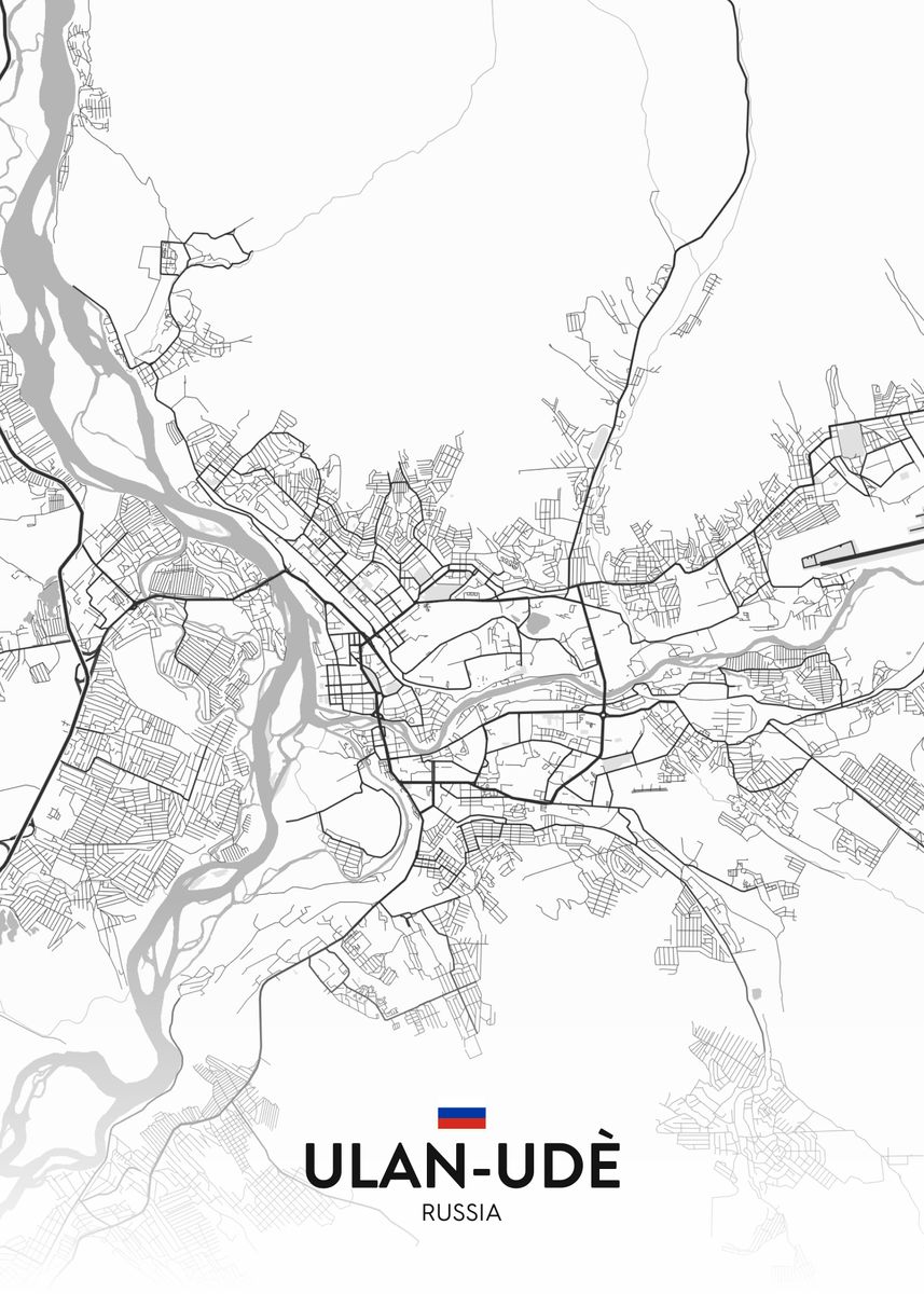 'Ulan Ude RU' Poster, picture, metal print, paint by IMR Designs | Displate