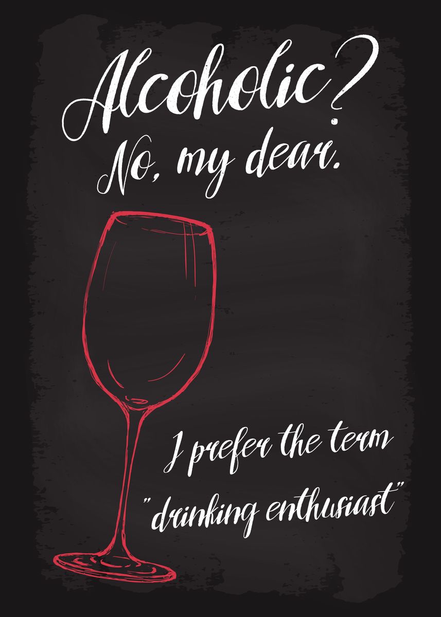 'Alcoholic Drink Drinking' Poster, picture, metal print, paint by ...