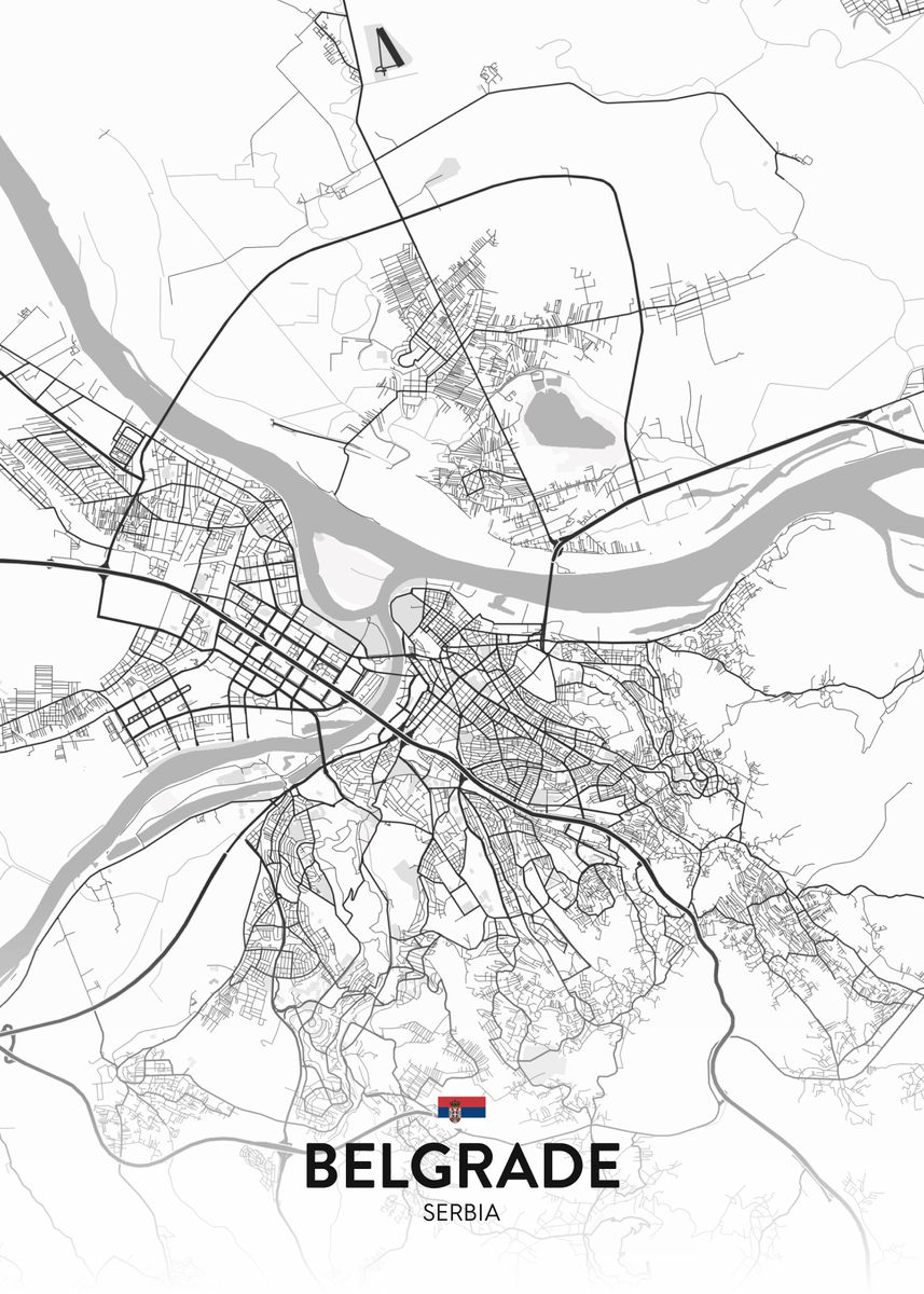 'Belgrade RS' Poster, picture, metal print, paint by IMR Designs | Displate