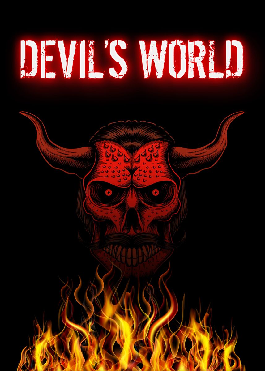 'Demon Skull Gothic Devil' Poster, picture, metal print, paint by Eye ...