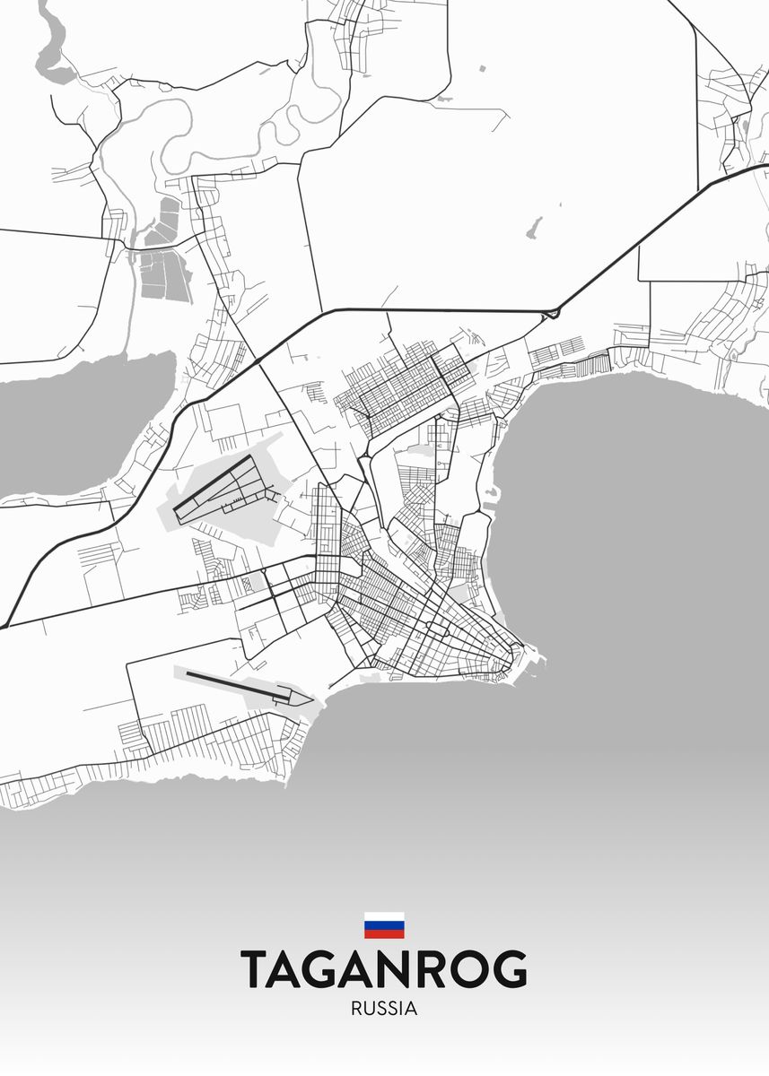 'Taganrog RU' Poster, picture, metal print, paint by IMR Designs | Displate