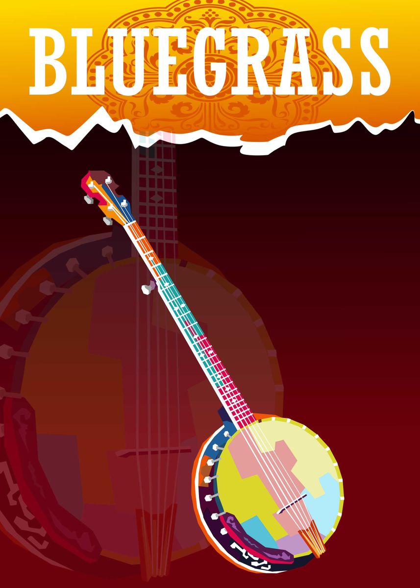 'bluegrass banjo' Poster, picture, metal print, paint by setiyadi ...